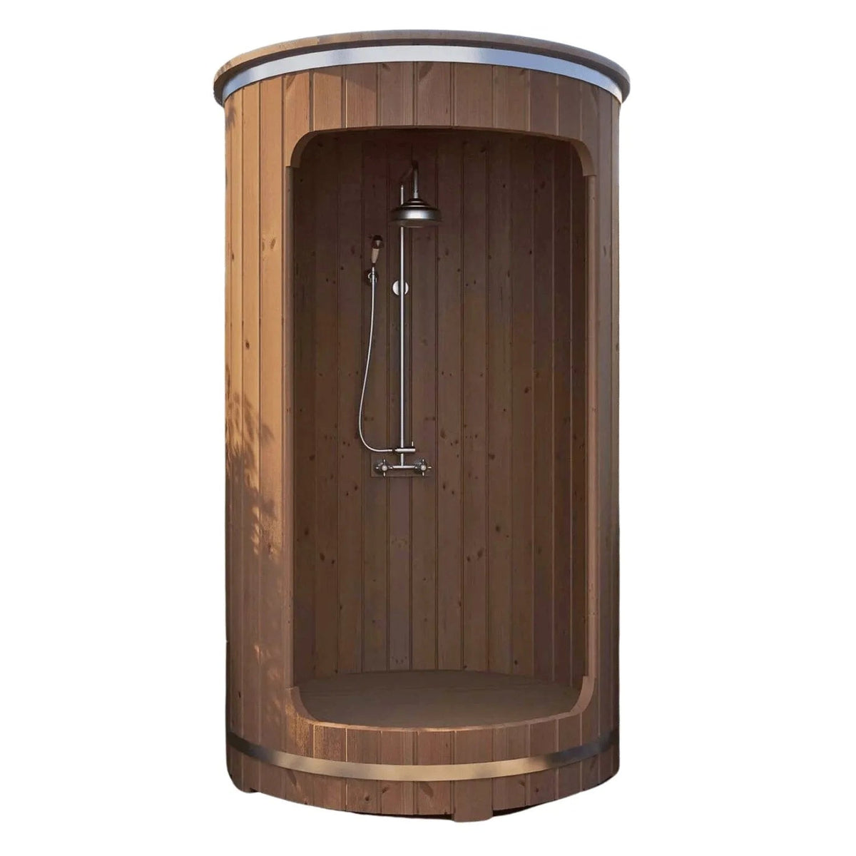 Outdoor Barrel Showers | Rustic Cedar Shower Enclosures — Topture