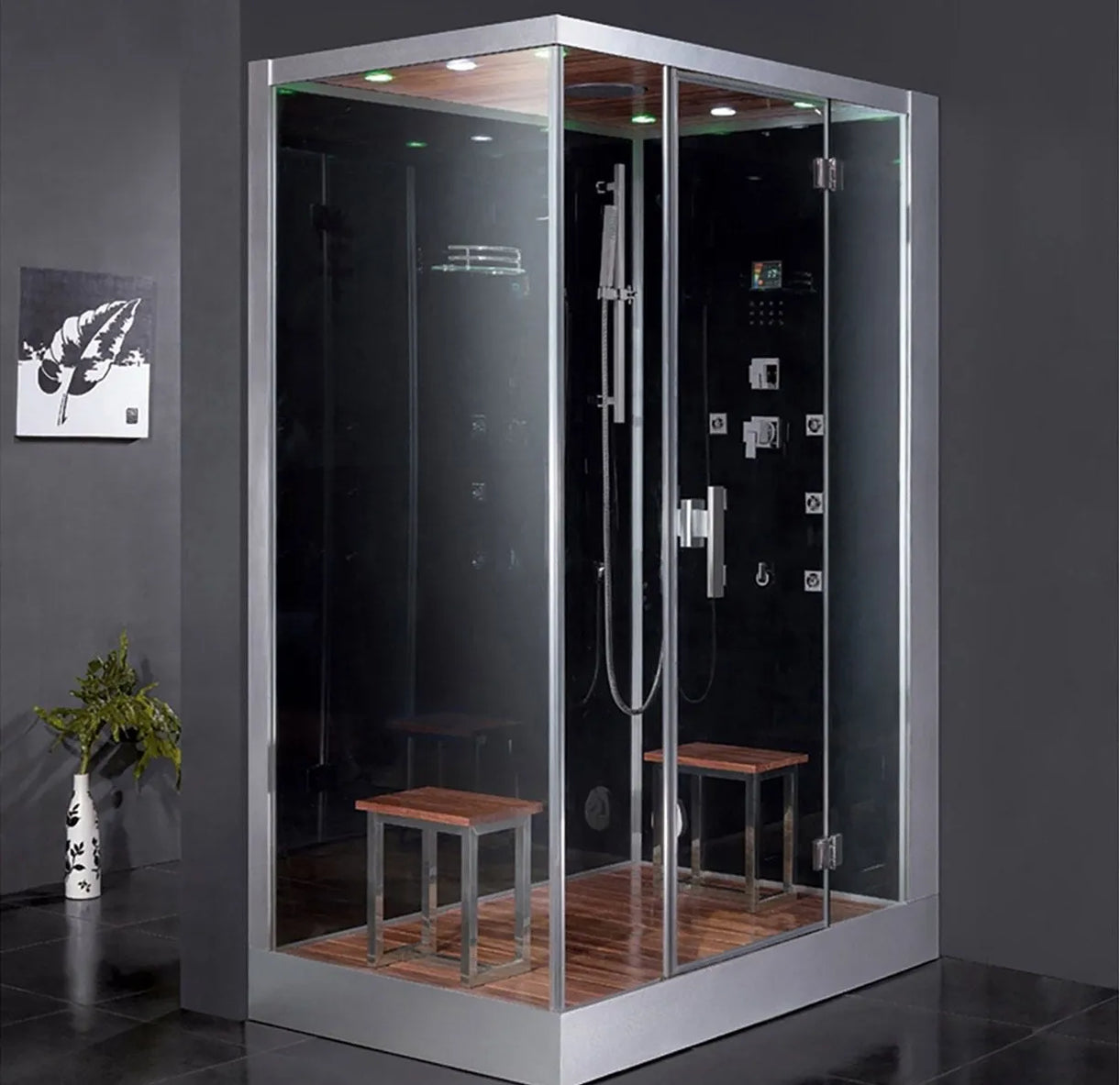 Ariel Platinum DZ961F8 Steam Shower | White or Black — Topture
